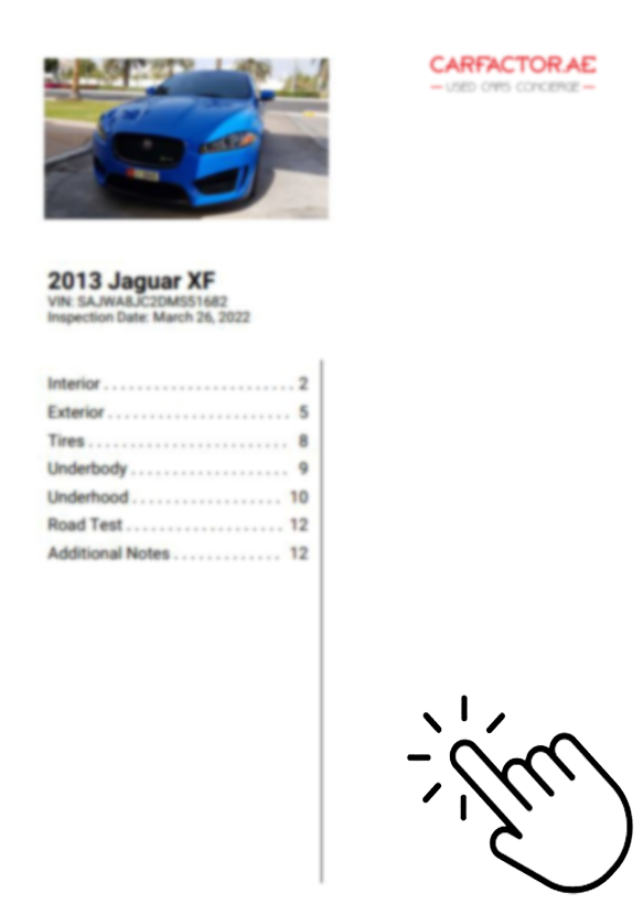 Pre-purchase inspection report - Carfactor